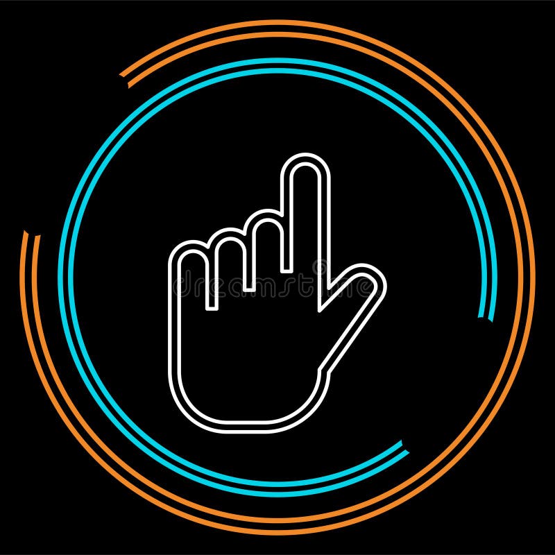 Vector Hand Cursor Illustration - Mouse Pointer Symbol Isolated Stock ...