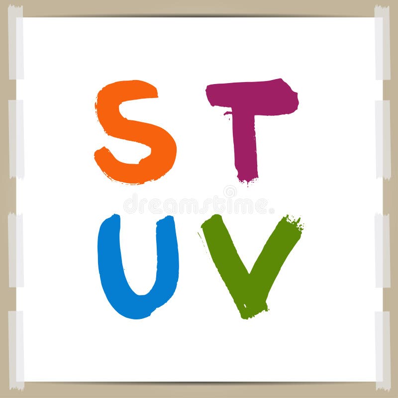 Vector hand-draw alphabet stock illustration. Illustration of school ...