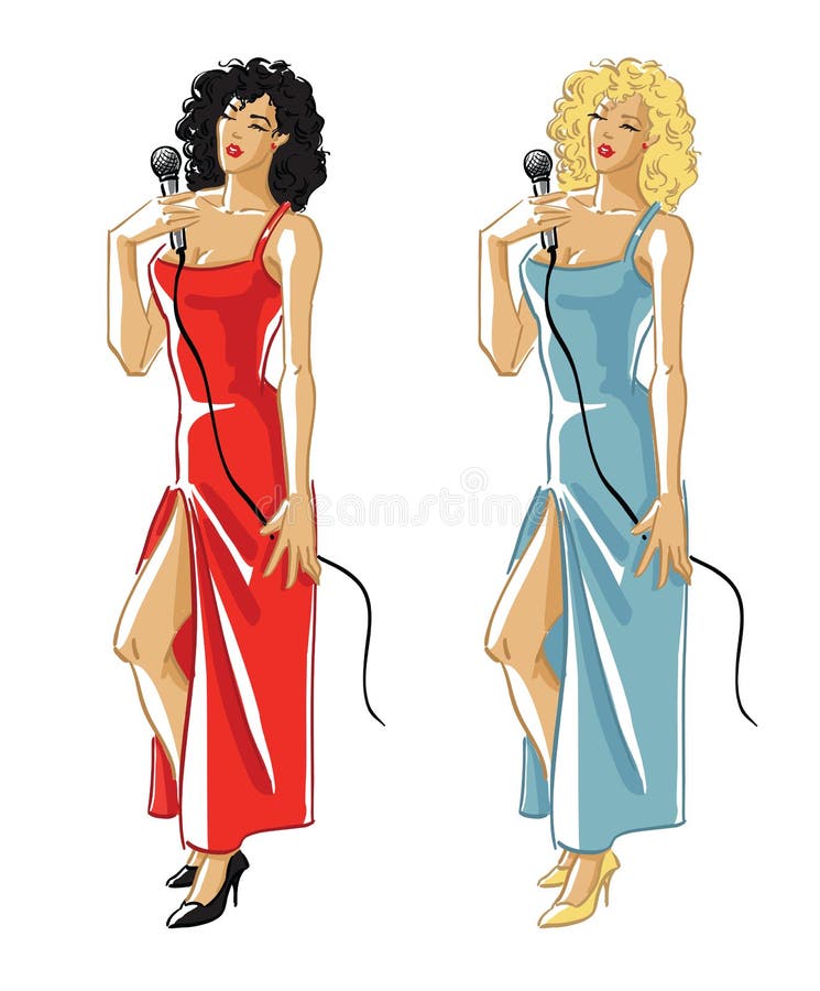 Singer White Background Stock Illustrations – 7,699 Singer White ...