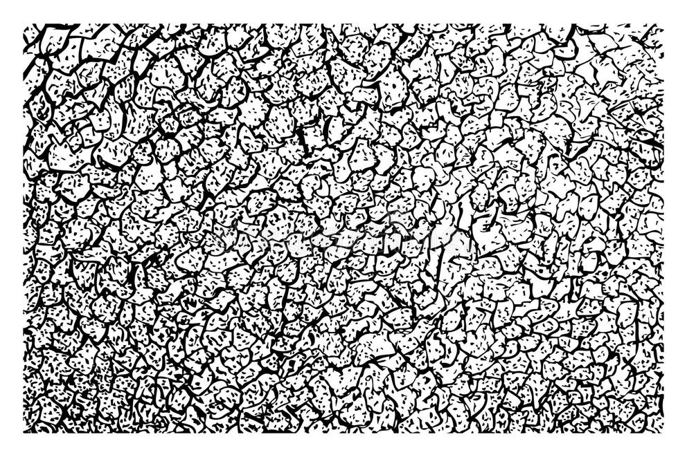 Vector Hand Draw Sketch, Cracked Backround, Isolated on White Stock ...