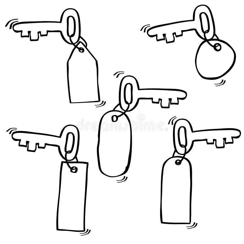 Hand Draw Sketch, Key, at Transparent Effect Background Stock Vector ...