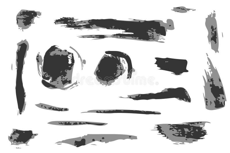 Vector Hand Draw Sketch, Various Size and Shape of Splat and Splash ...