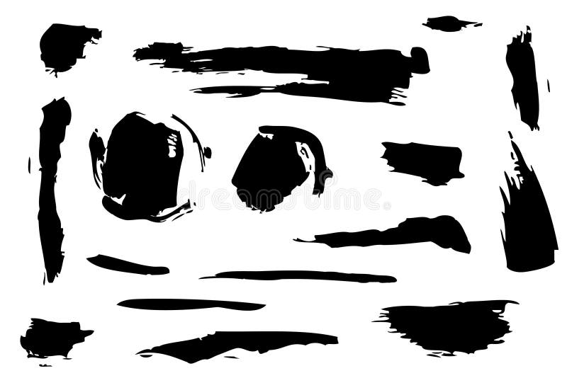 Vector Hand Draw Sketch, Various Size and Shape of Splat and Splash ...