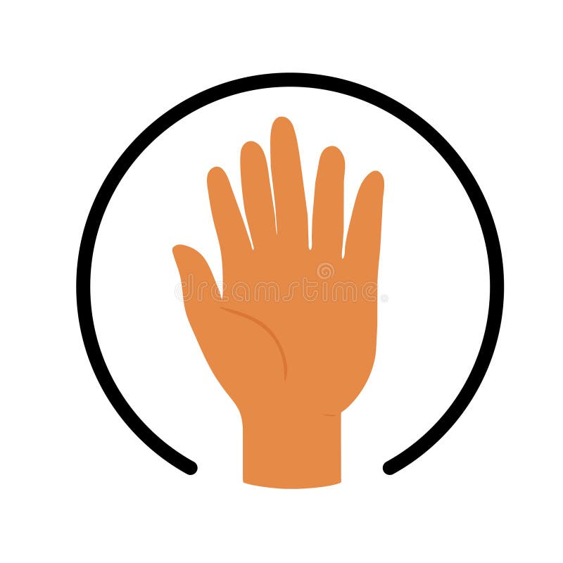 Hand Human Isolated Icon Design, Vector Illustration Stock Vector ...