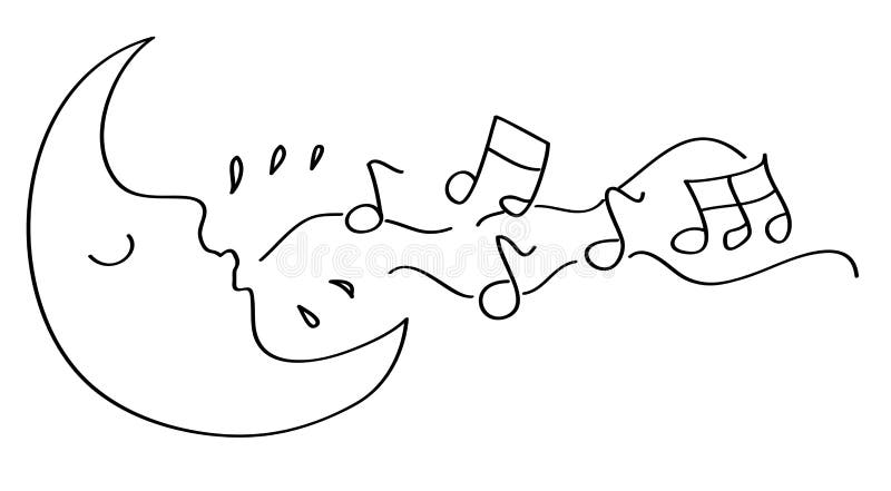 Music Notes Moon Stock Illustrations – 170 Music Notes Moon Stock ...