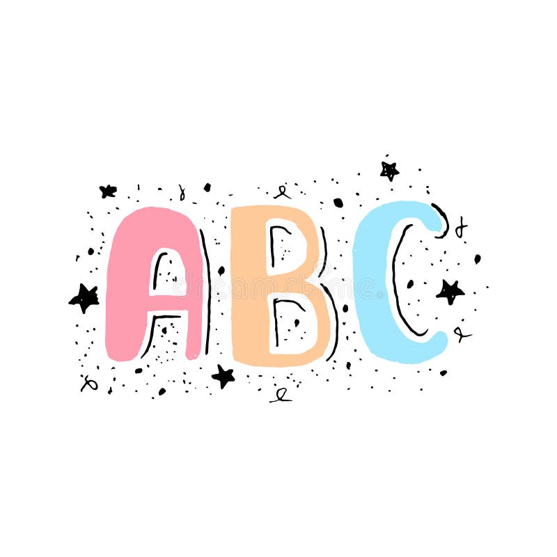 Vector Hand Drawn Abc Letters Vector Letters Stock Vector
