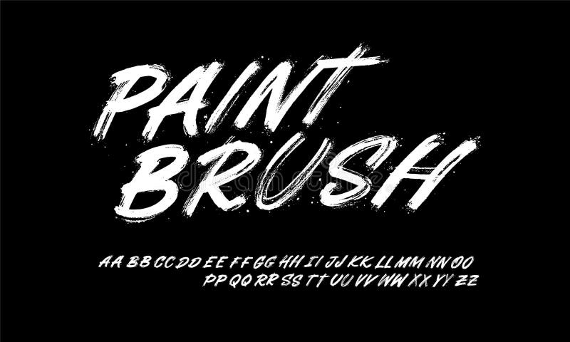 Vector Hand Drawn Alphabet. Brush Paint Decorative Letters. Custom ...