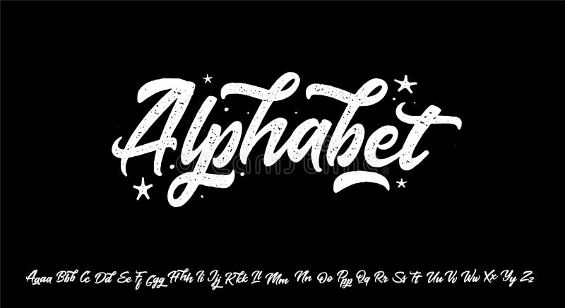 Vector Hand Drawn Alphabet. Brush Paint Decorative Letters. Custom ...