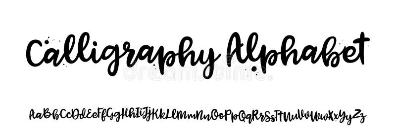 Vector Hand Drawn Alphabet. Brush Paint Letters. Stock Vector ...