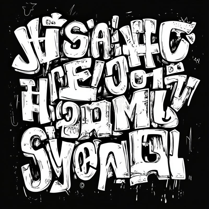 Vector Hand Drawn Alphabet. Hand-drawn Lettering. Vector Illustration ...