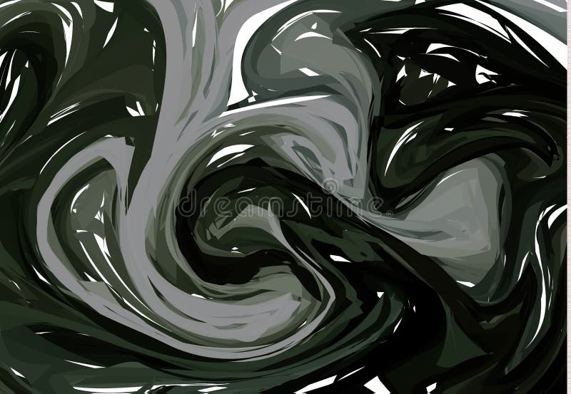Vector Hand Drawn Artwork on Water Marble Texture. Liquid Paint Pattern ...