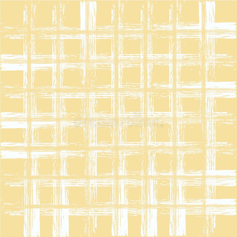 Vector Hand Drawn Brush Textured Checkered Pattern. Crayon Dry Paint ...