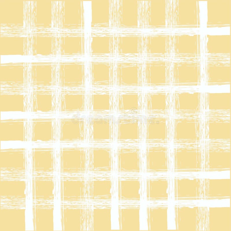 Vector Hand Drawn Brush Textured Checkered Pattern. Crayon Dry Paint ...