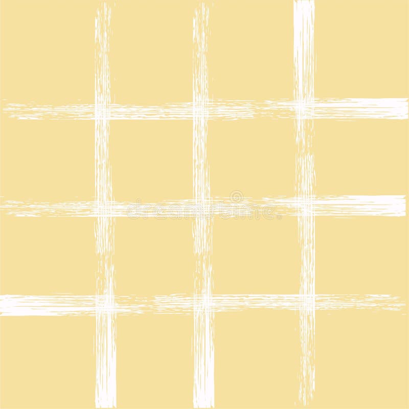 Vector Hand Drawn Brush Textured Checkered Pattern. Crayon Dry Paint ...