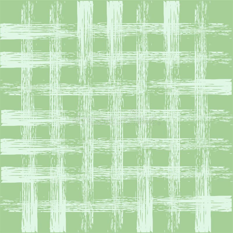 Vector Hand Drawn Brush Textured Checkered Pattern. Crayon Dry Paint ...