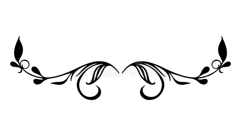 Vector Hand Drawn Calligraphic Divider. Flourishes Set. Decorative ... Vector Hand Drawn Calligraphic Divider. Flourishes Set. Decorative ...