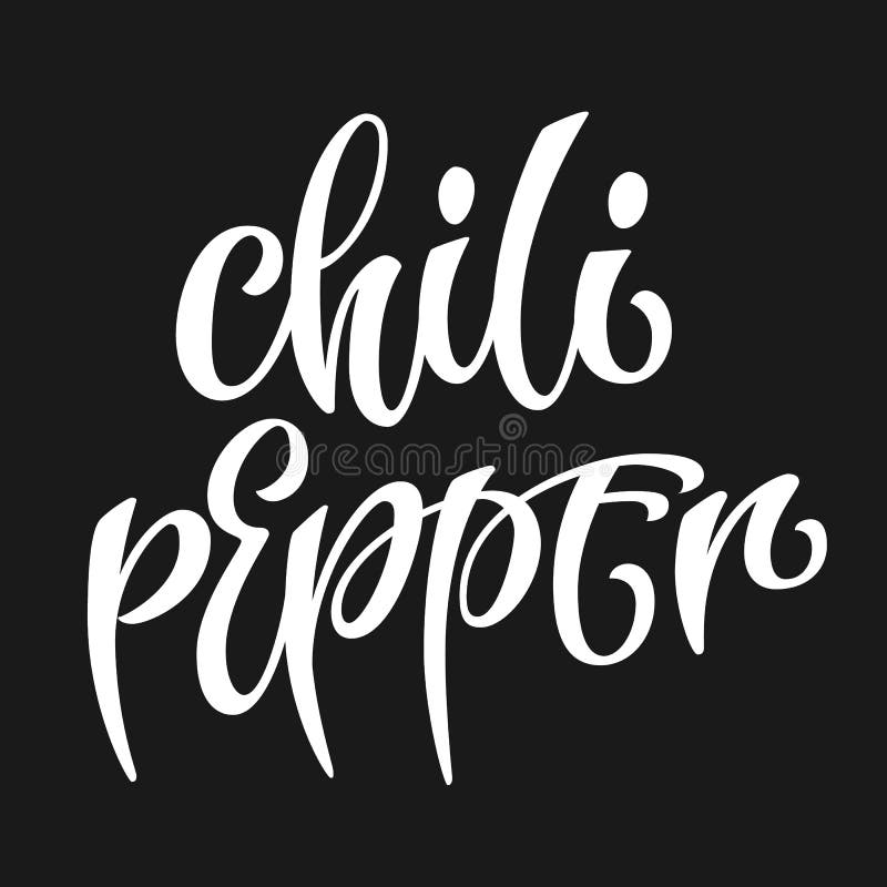 Word Pepper on Chilly. Vector Illustration Decorative Design Stock ...