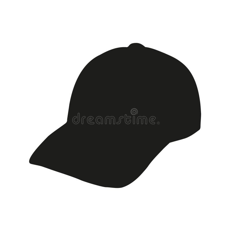 Vector Hand Drawn Cap Silhouette Stock Illustration - Illustration of ...