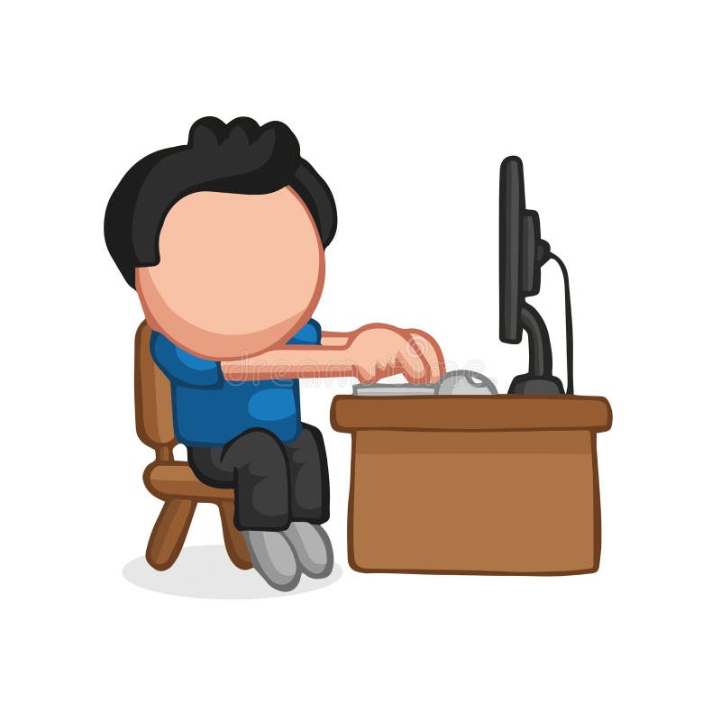 Person Behind Computer Stock Illustrations – 1,891 Person Behind ...