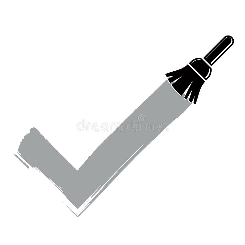 Vector Hand-drawn Check Mark Isolated, Validation Sign Created W Stock ...