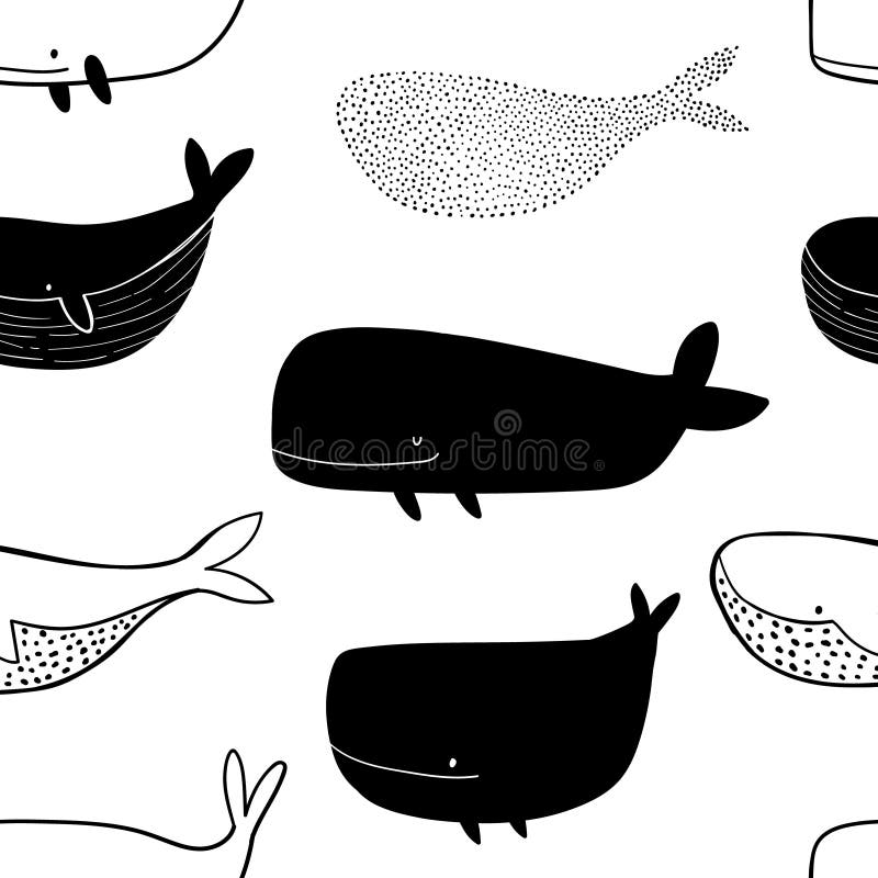 Vector Hand-drawn Childish Seamless Repeating Simple Doodle Pattern ...