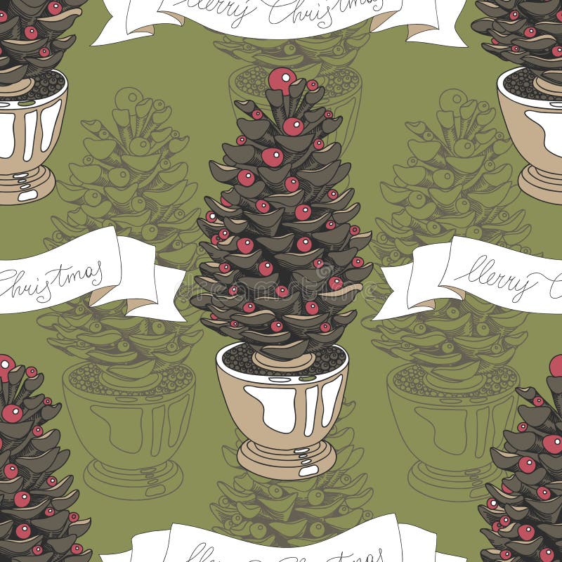 Vector Hand Drawn Christmas Pattern Stock Illustrations – 58,269 Vector ...