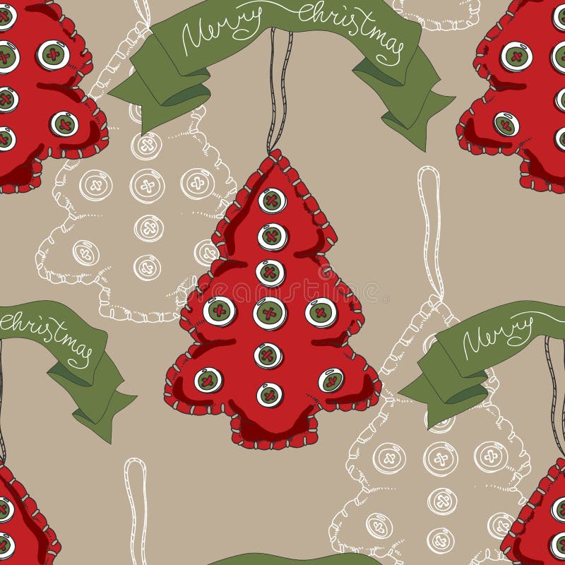Vector Hand Drawn Christmas Pattern Stock Illustrations – 58,269 Vector ...