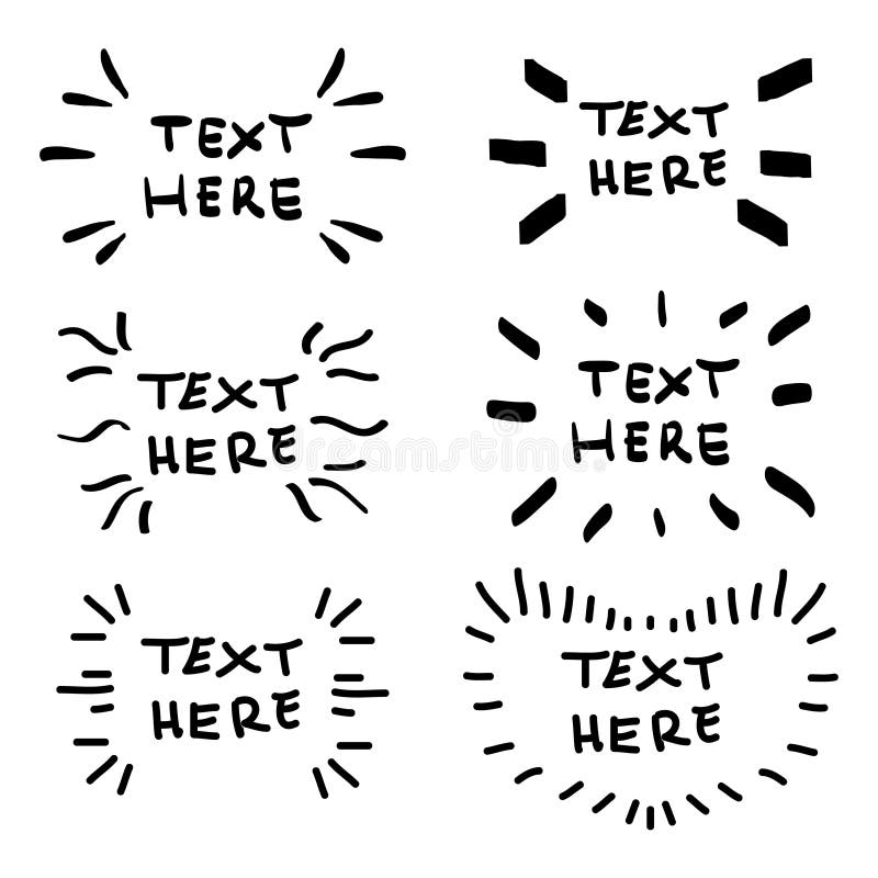 Design Elements for Emphasis Text in Comic Style Stock Vector ...