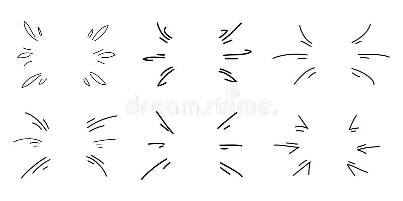 Vector Hand Drawn Collection of Design Elements for Emphasis Text in ...