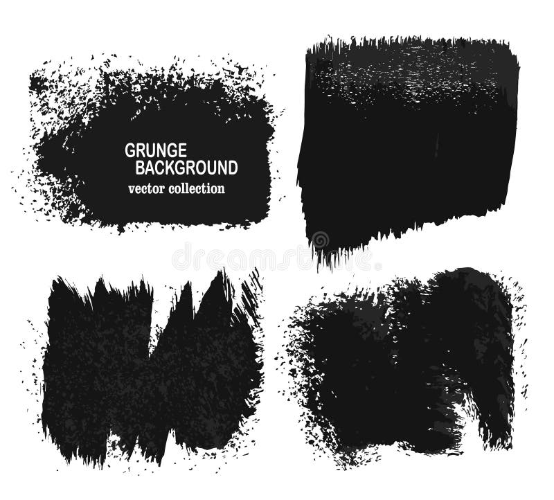 Vector Hand Drawn Collection of Grunge Textures, Unique Template ...