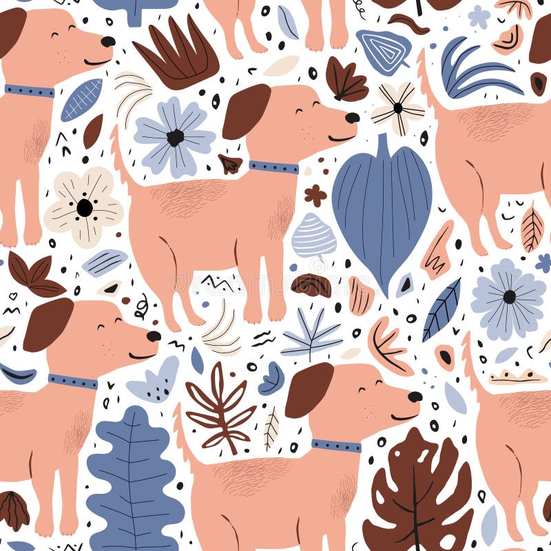 Dogs Repeating Pattern Stock Illustrations – 1,297 Dogs Repeating ...