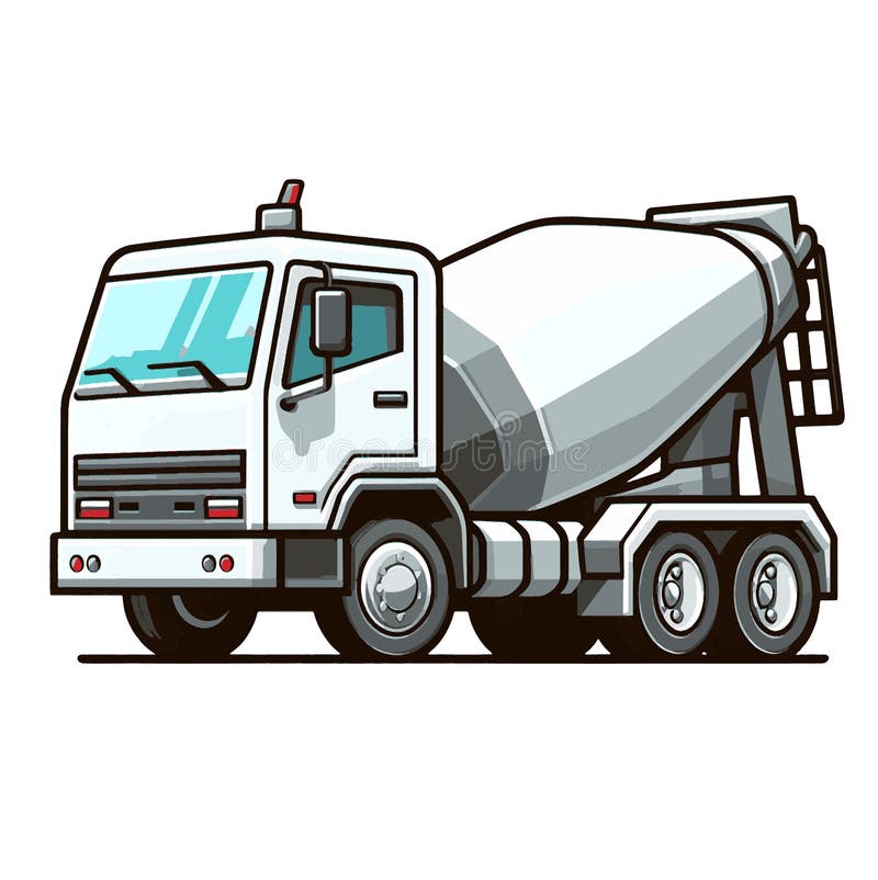Vector Hand Drawn Concrete Truck Stock Vector - Illustration of ruck ...