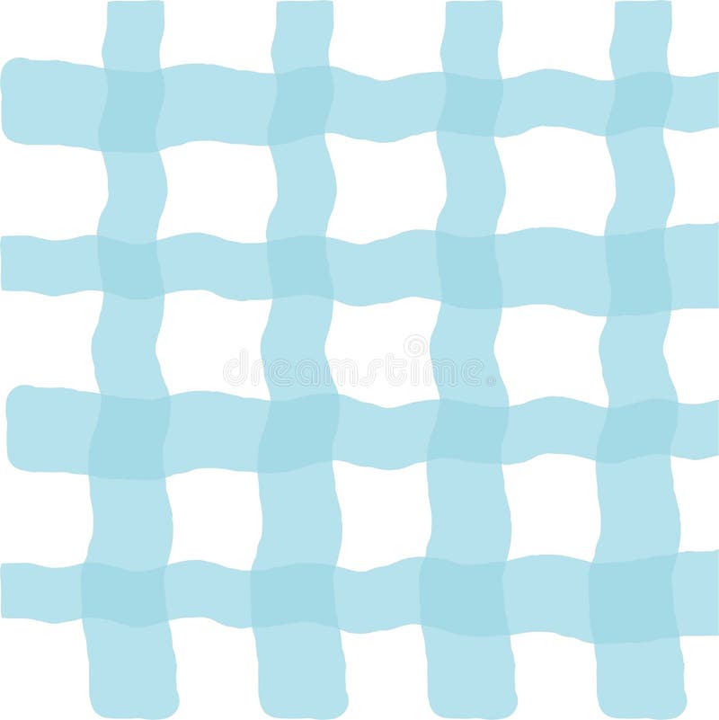 Vector Hand Drawn Cute Checkered Pattern. Cottagecore Doodle Plaid ...