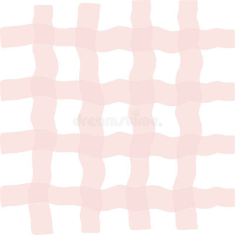 Vector Hand Drawn Cute Checkered Pattern. Cottagecore Doodle Plaid ...