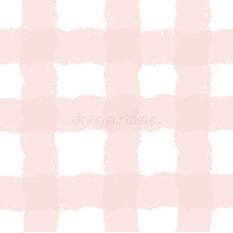 Vector Hand Drawn Cute Checkered Pattern. Cottagecore Doodle Plaid ...