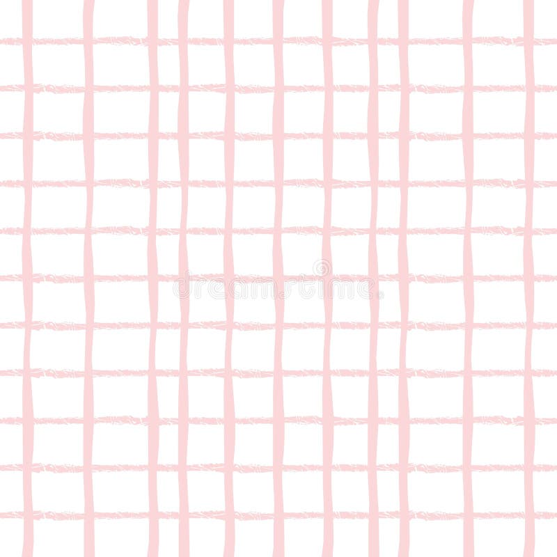 Vector Hand Drawn Cute Checkered Pattern. Doodle Plaid Geometrical ...