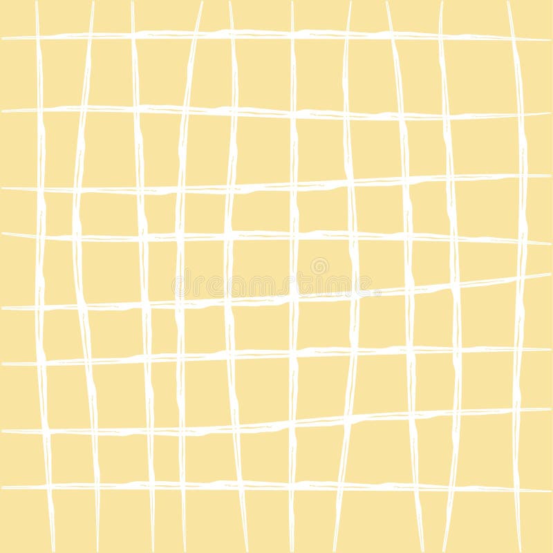 Vector Hand Drawn Cute Checkered Pattern. Doodle Plaid Geometrical ...