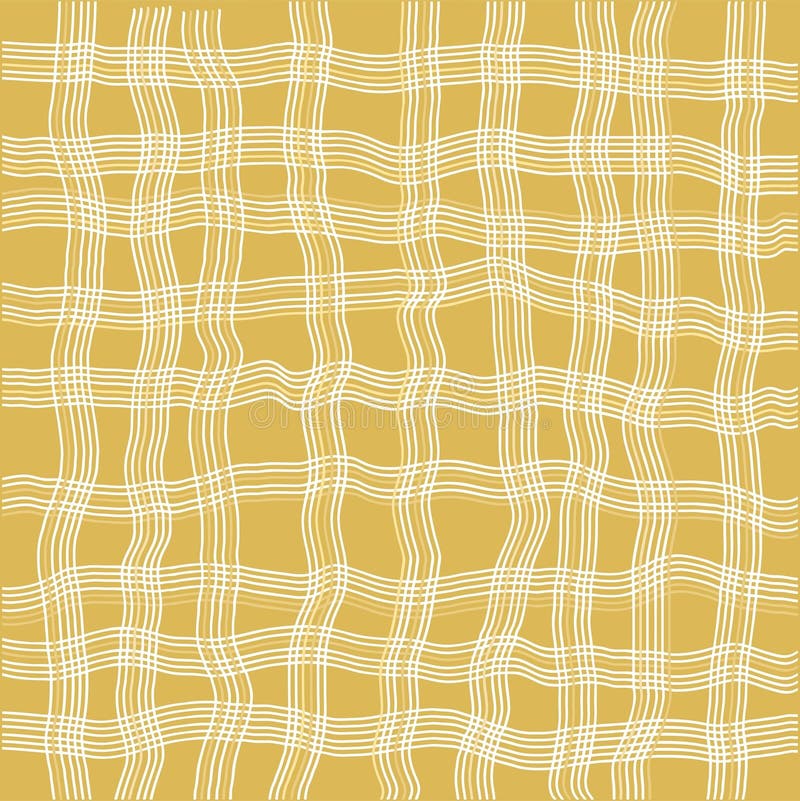 Vector Hand Drawn Cute Checkered Pattern. Doodle Plaid Geometrical ...