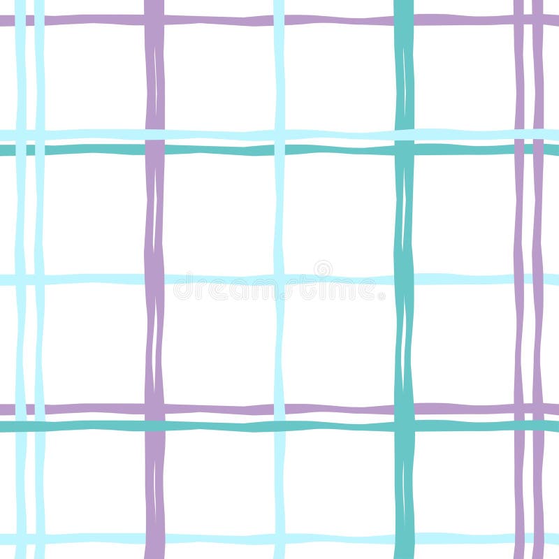 Vector Hand Drawn Cute Checkered Pattern. Stock Vector - Illustration ...