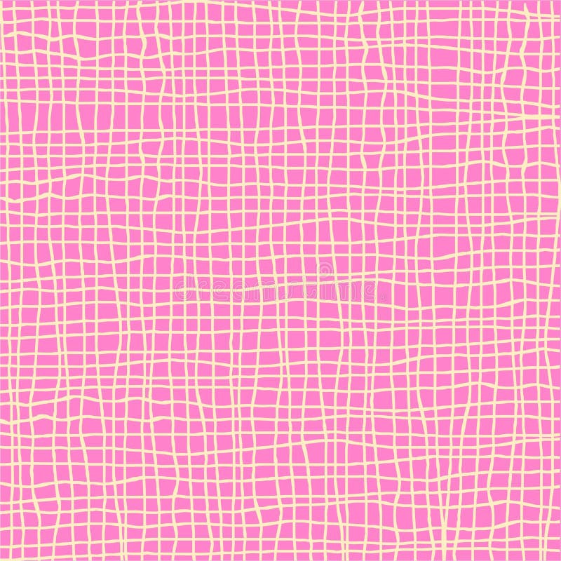 Vector Hand Drawn Cute Checkered Pattern. Doodle Plaid Geometrical ...