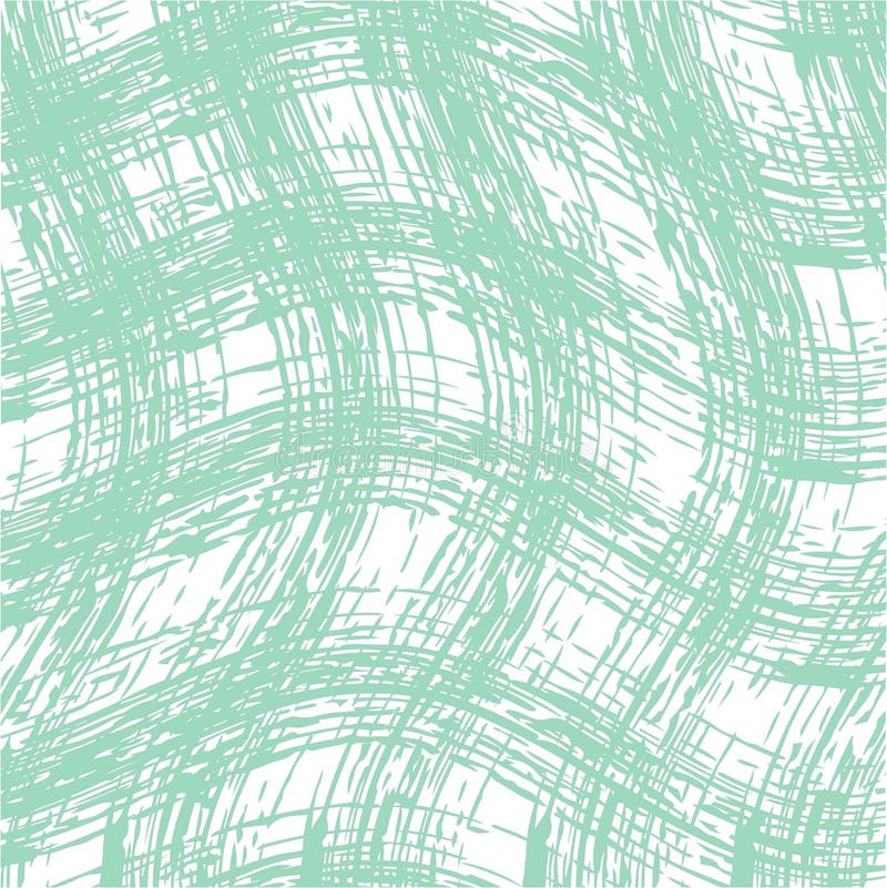 Vector Hand Drawn Cute Checkered Pattern. Doodle Plaid Wavy Wide Brush ...