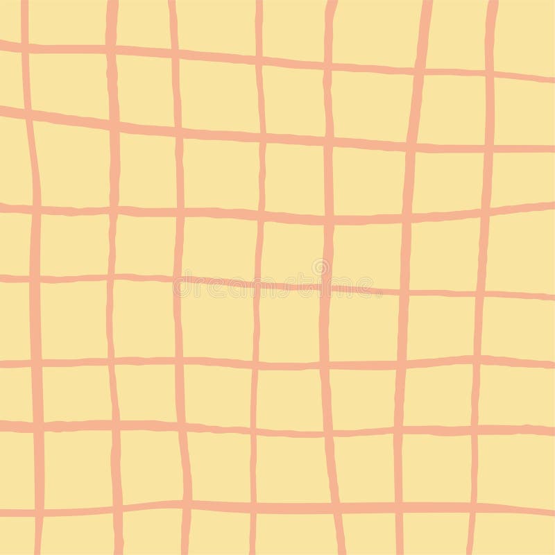 Vector Hand Drawn Cute Checkered Pattern. Plaid Geometrical Simple ...