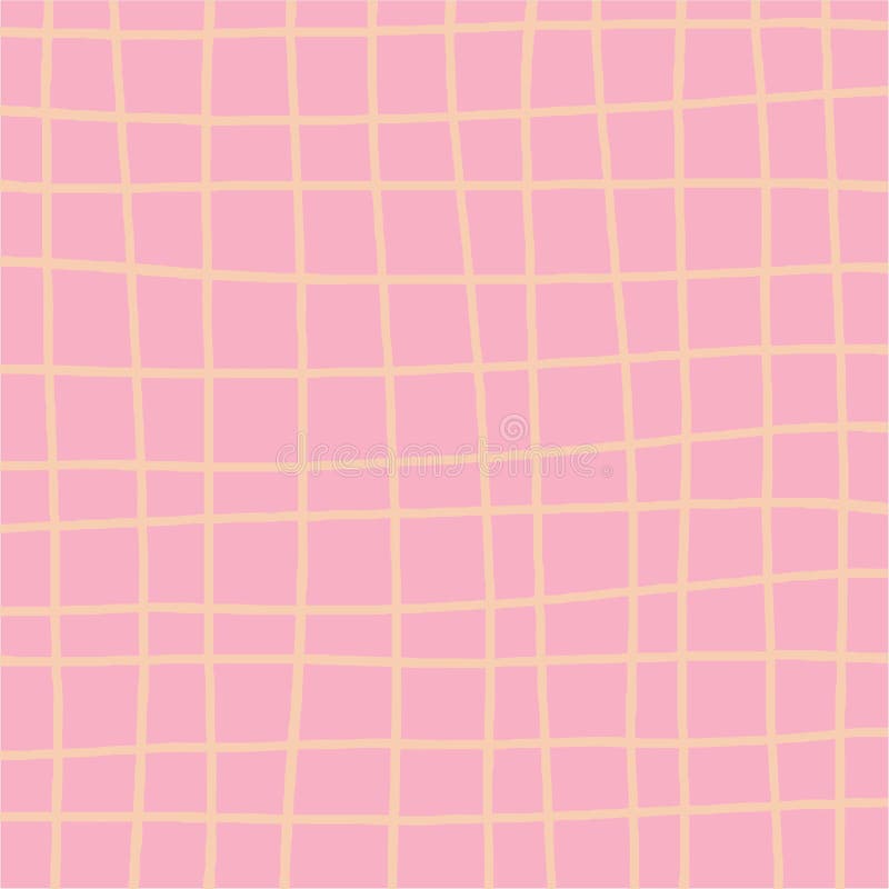 Vector Hand Drawn Cute Checkered Pattern. Plaid Geometrical Simple ...