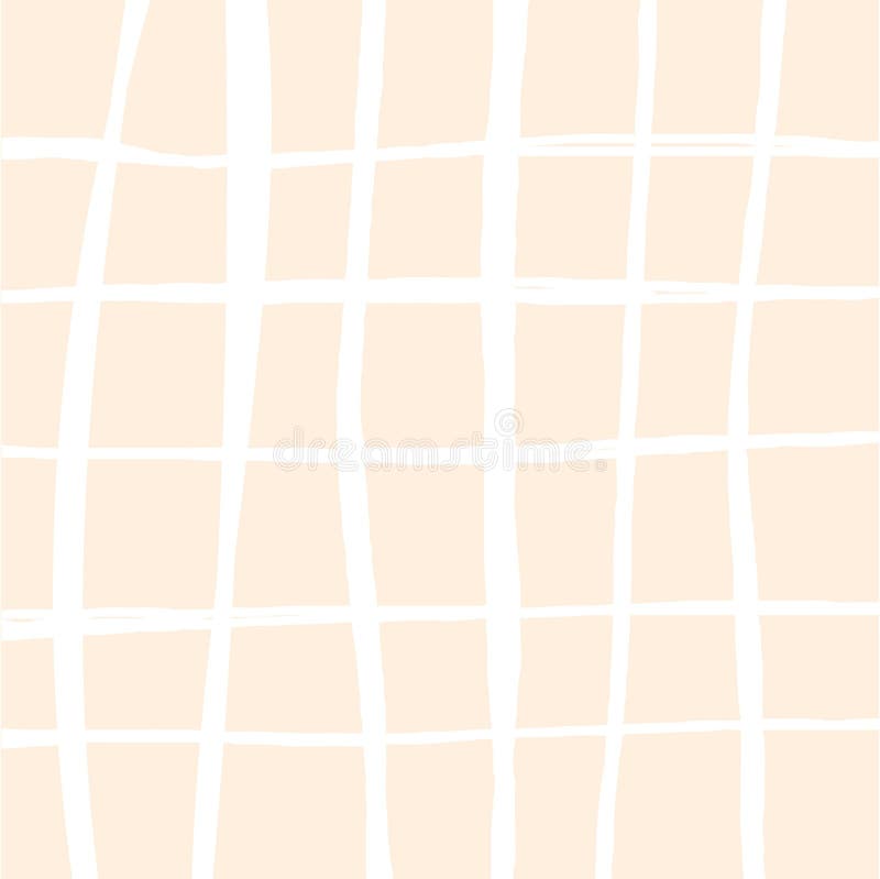 Vector Hand Drawn Cute Checkered Pattern. Plaid Geometrical Simple ...