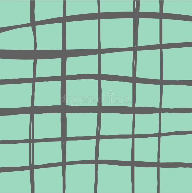 Vector Hand Drawn Cute Checkered Pattern. Plaid Geometrical Simple ...