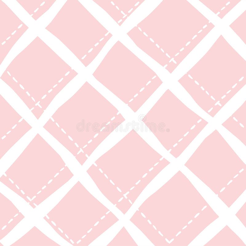 Vector Hand Drawn Cute Checkered Pattern. Stock Vector - Illustration ...