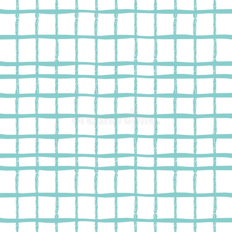 Vector Hand Drawn Cute Checkered Pattern. Stock Vector - Illustration ...