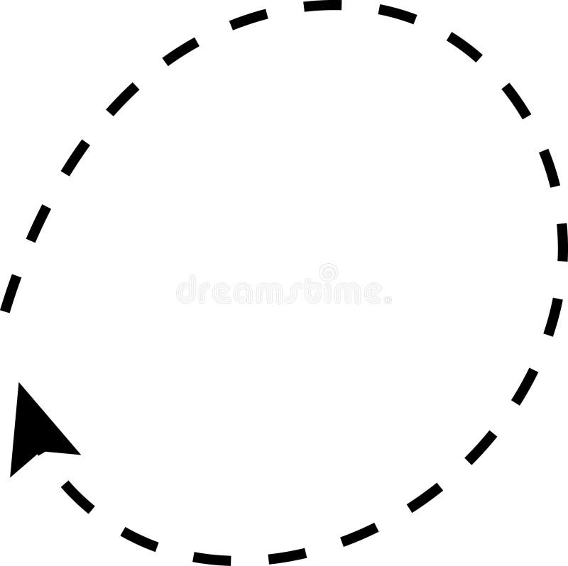 Vector Hand Drawn Dashed Arrow. Curved Dotted Arrow. Zigzag Arrow ...