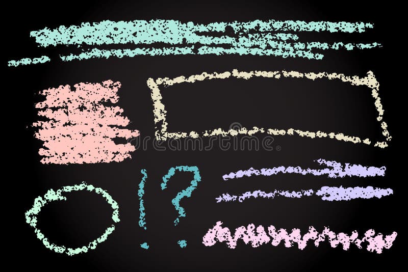 Vector Hand Drawn Design Elements. Chalk Board Style Hand Drawn Notes ...