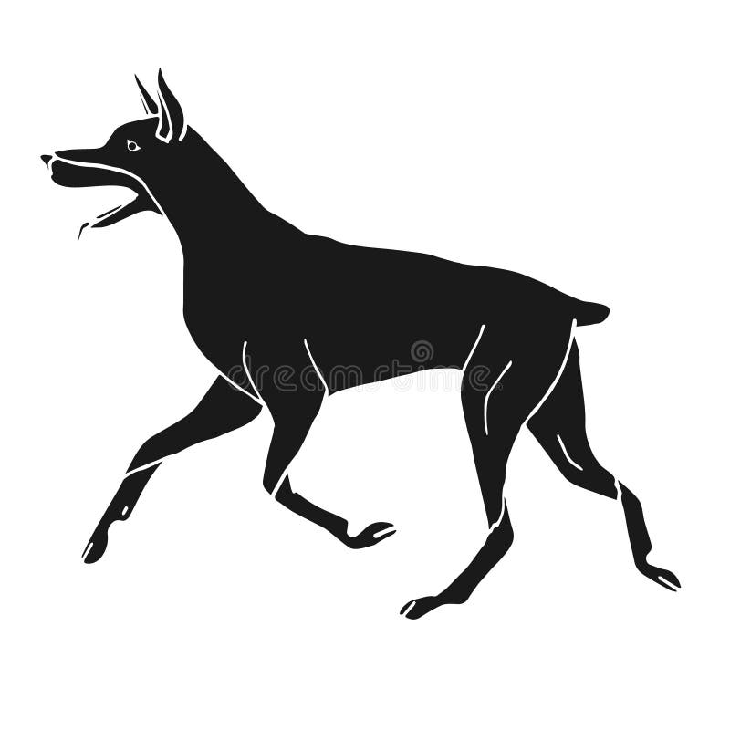 Vector Hand Drawn Doodle Sketch Black Doberman Dog Stock Illustration ... Vector Hand Drawn Doodle Sketch Black Doberman Dog Stock Illustration ...